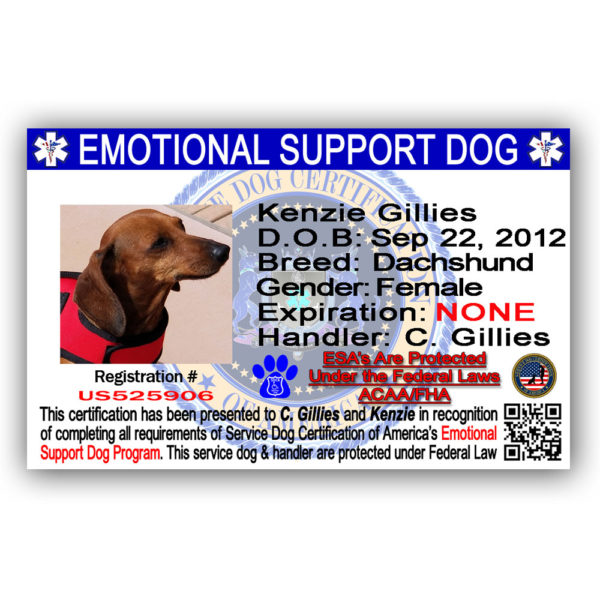 Custom ESA Package » Service Dog Certification of America | SDCA